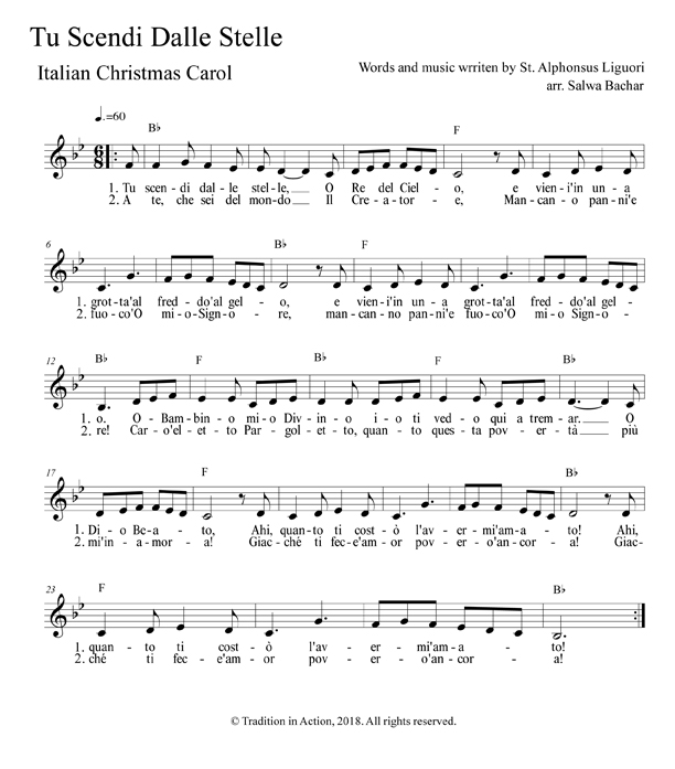 Tu Scendi Dalle Stelle, Thou Descendest from the Stars, Italian ...